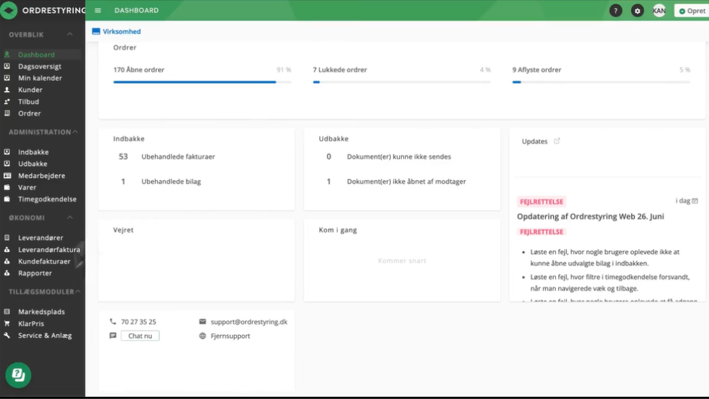 Ordrestyring | Exsitec